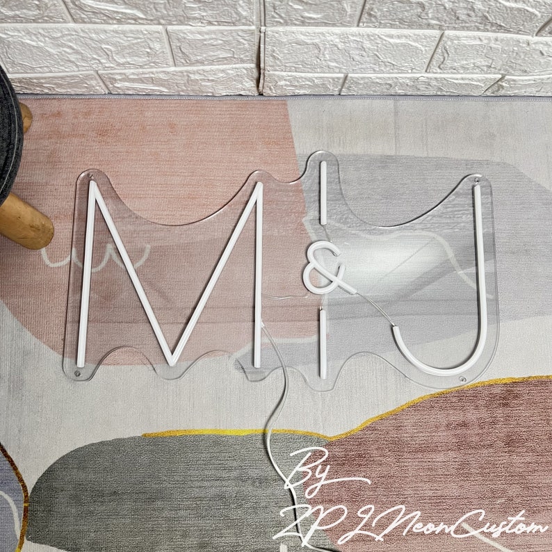 Custom Initials Neon Sign, Personalized Couple Name Led Light,wedding ...