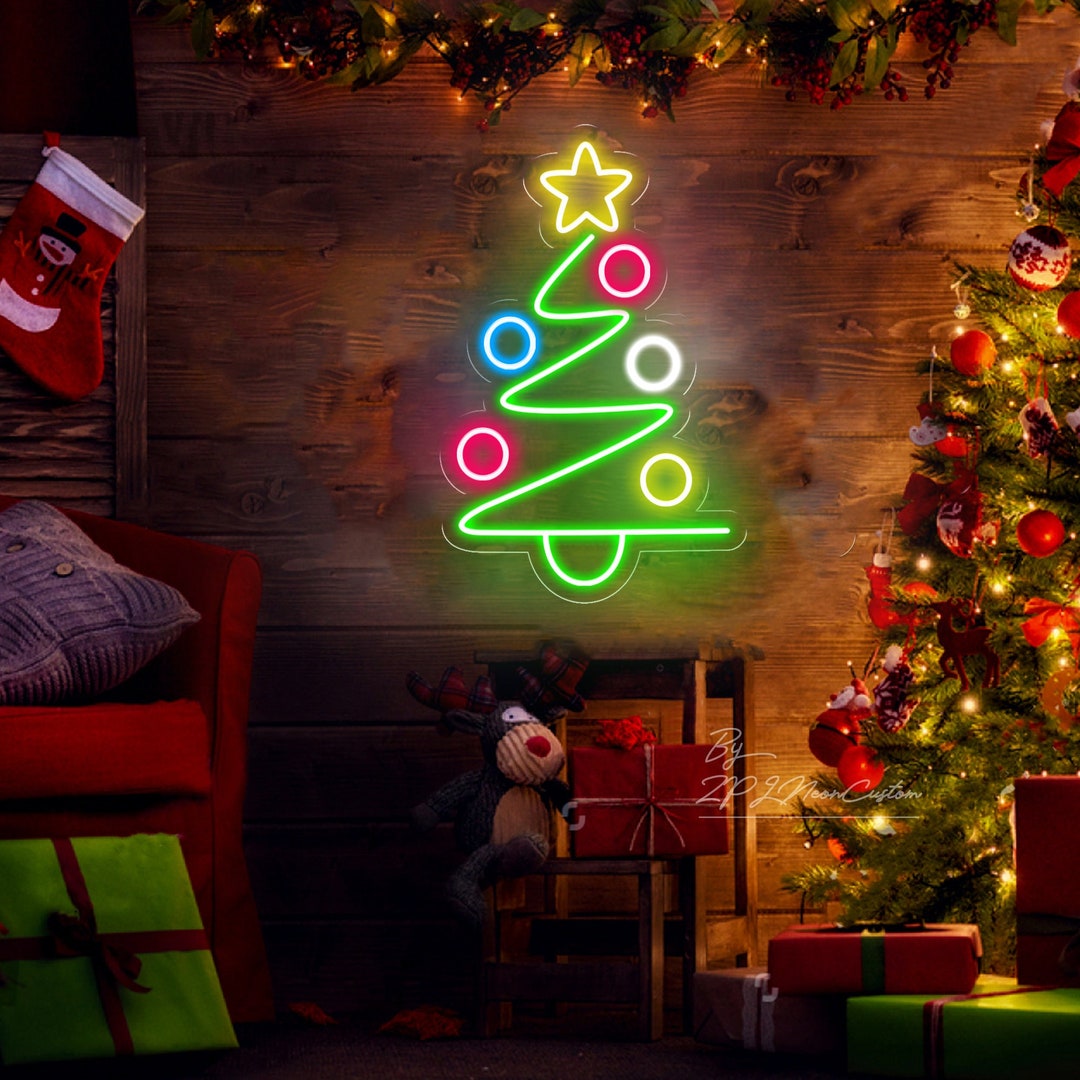 Christmas Tree Neon Sign Custom Christmas Led Neon Light Holidays Party ...