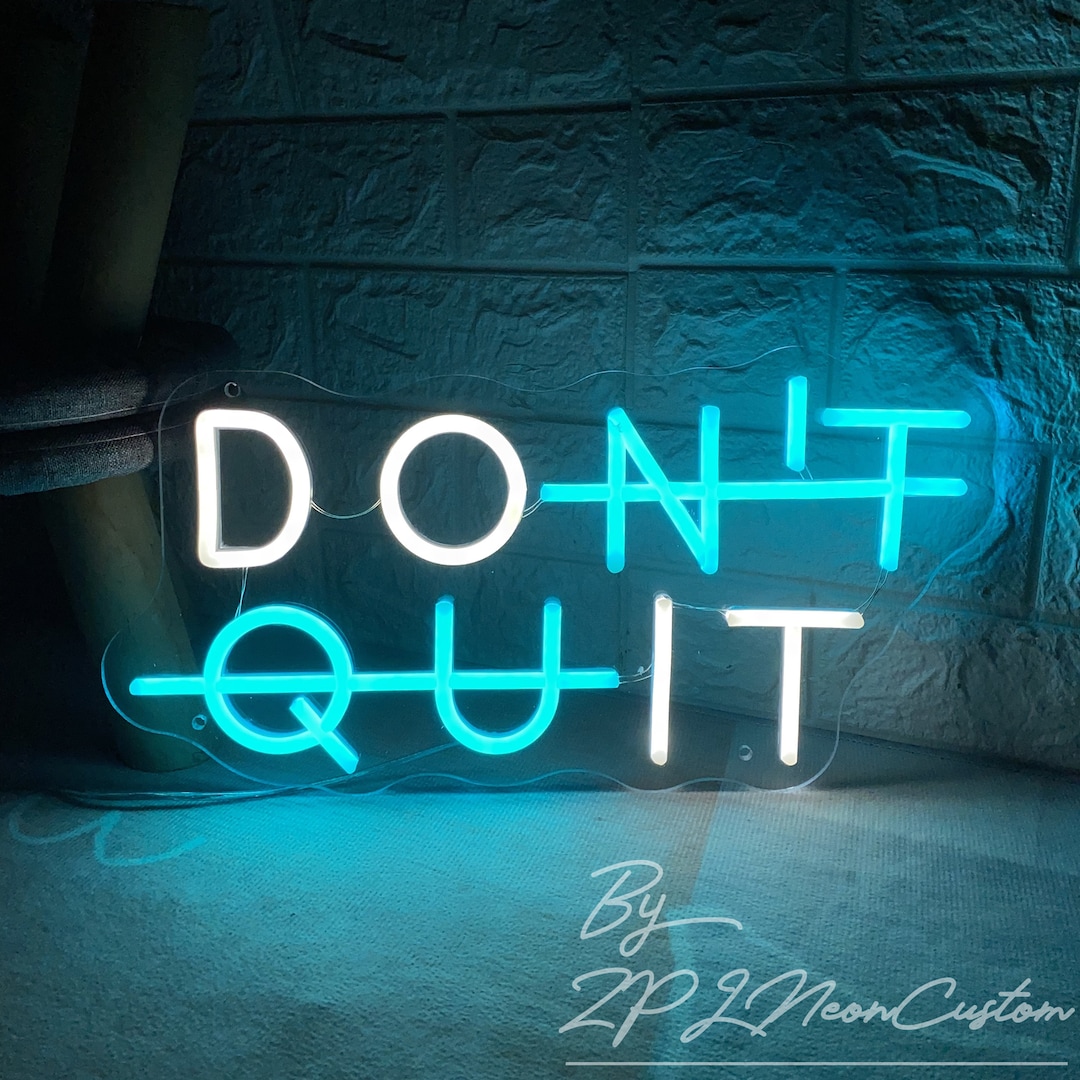 Don't Quit Neon Sign Custom Neon Sign Home Gym Decor Led Light Gym ...