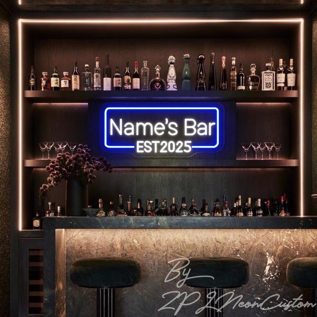 Custom Bar Neon Sign Custom Bar Name Neon Sign Bar Led Neon Light Club ...