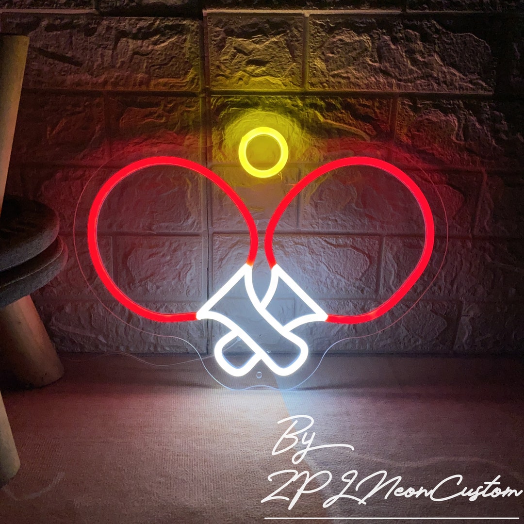 Ping Pong Neon Sign, Custom Table Tennis Racket LED Decor - Etsy