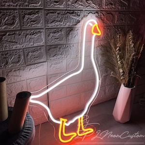 Goose Neon Sign Succinct Cute Small Animal Custom Neon Sign Gift for ...