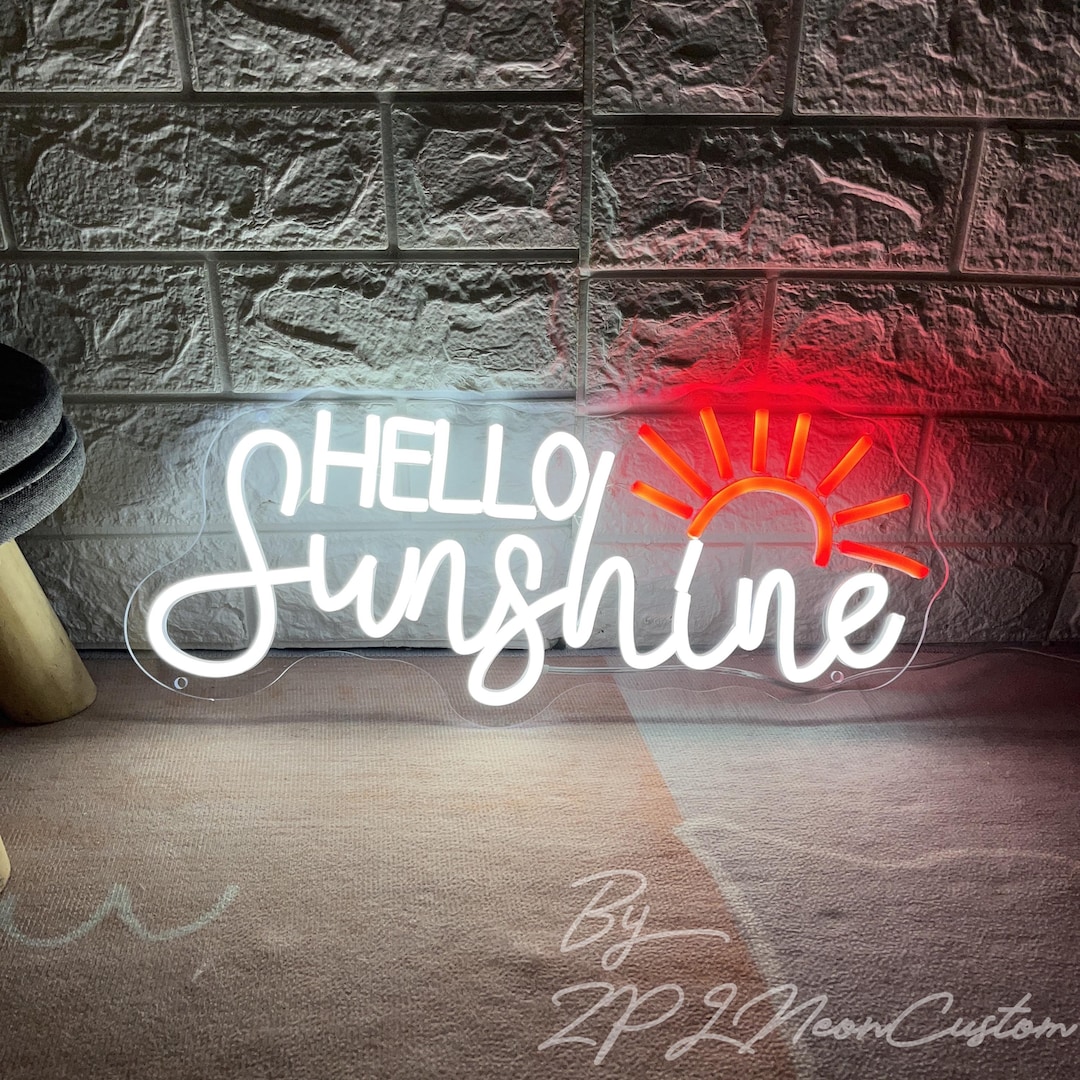 Hello Sunshine Neon Sign Custom Neon Sign Led Light Neon Sign Bedroom ...