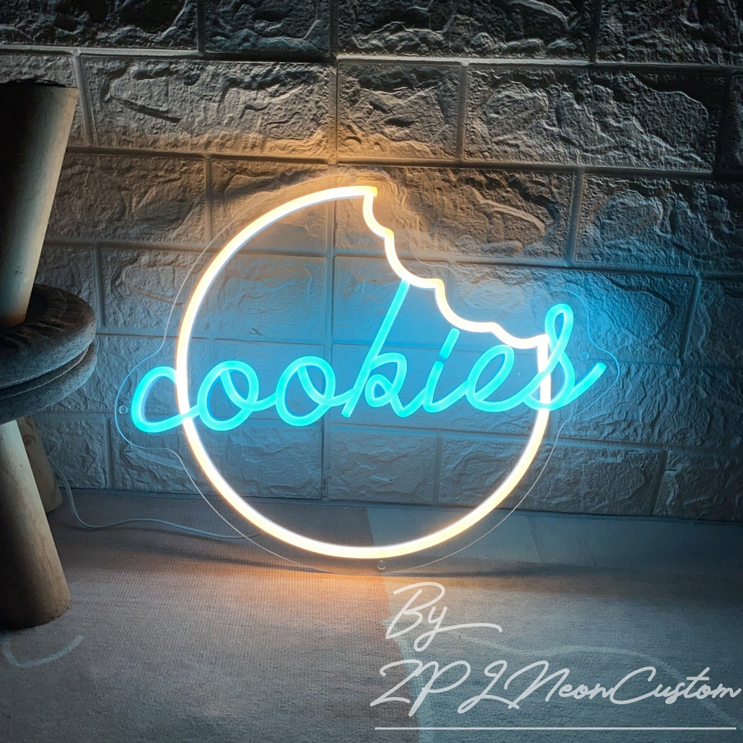 Cookies Neon Sign Custom Dessert Neon Sign Led Light Bakery Shop Coffee ...