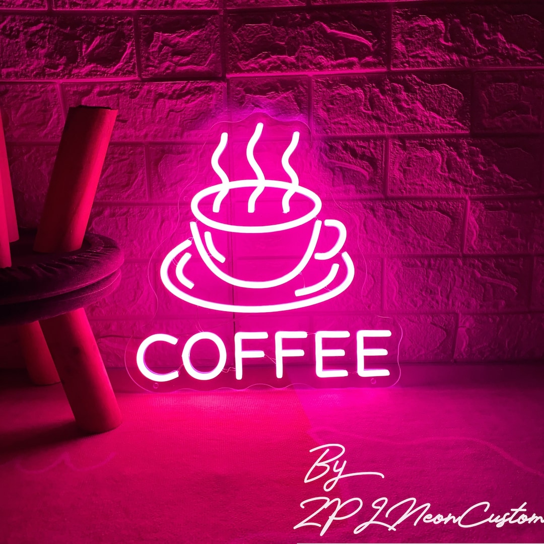 Coffee Neon Sign Custom Neon Sign Coffee Led Light Coffee Cup Neon Sign ...