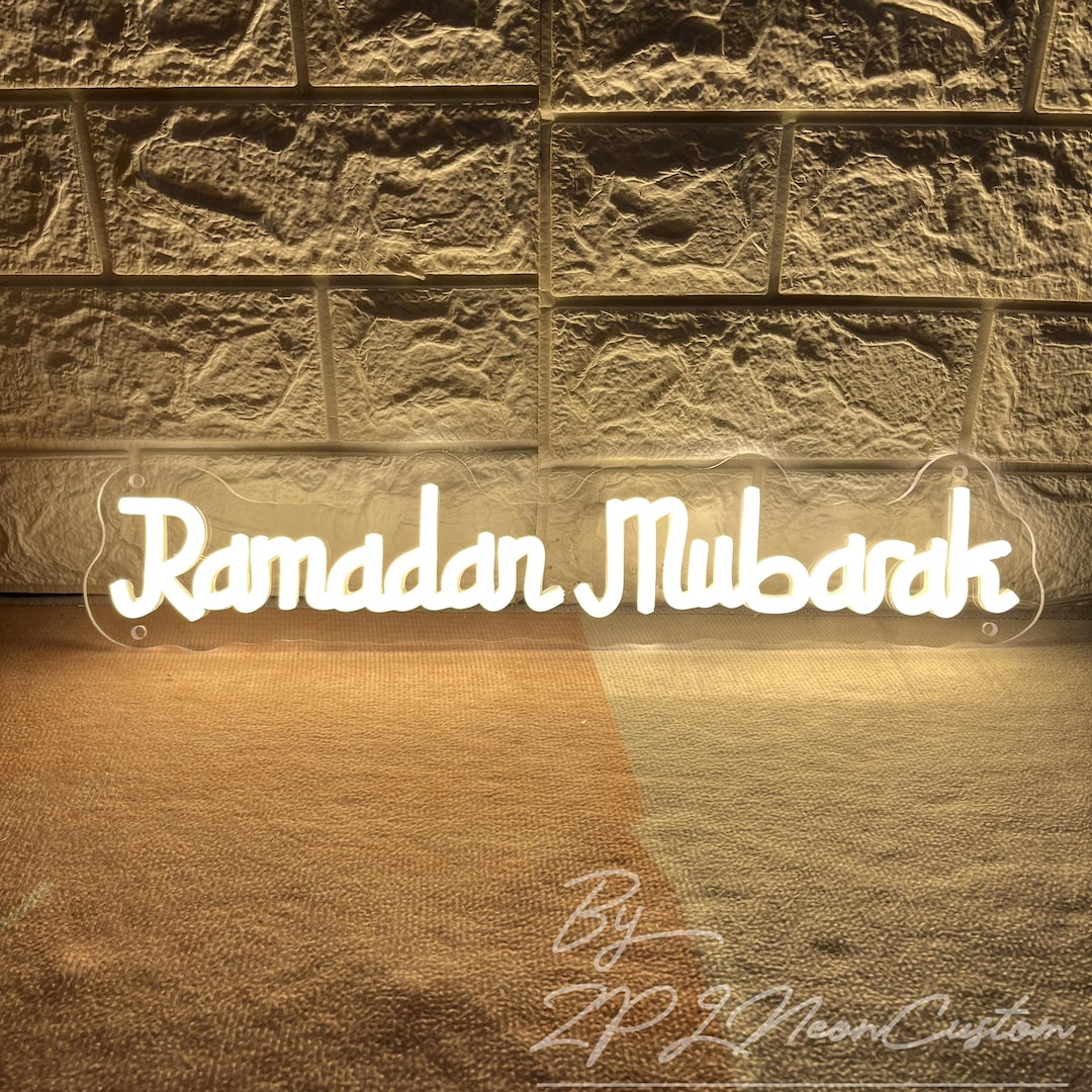 Ramadan Mubarak Neon Sign Custom Holidays Neon Sign Eid Mubarak Led ...