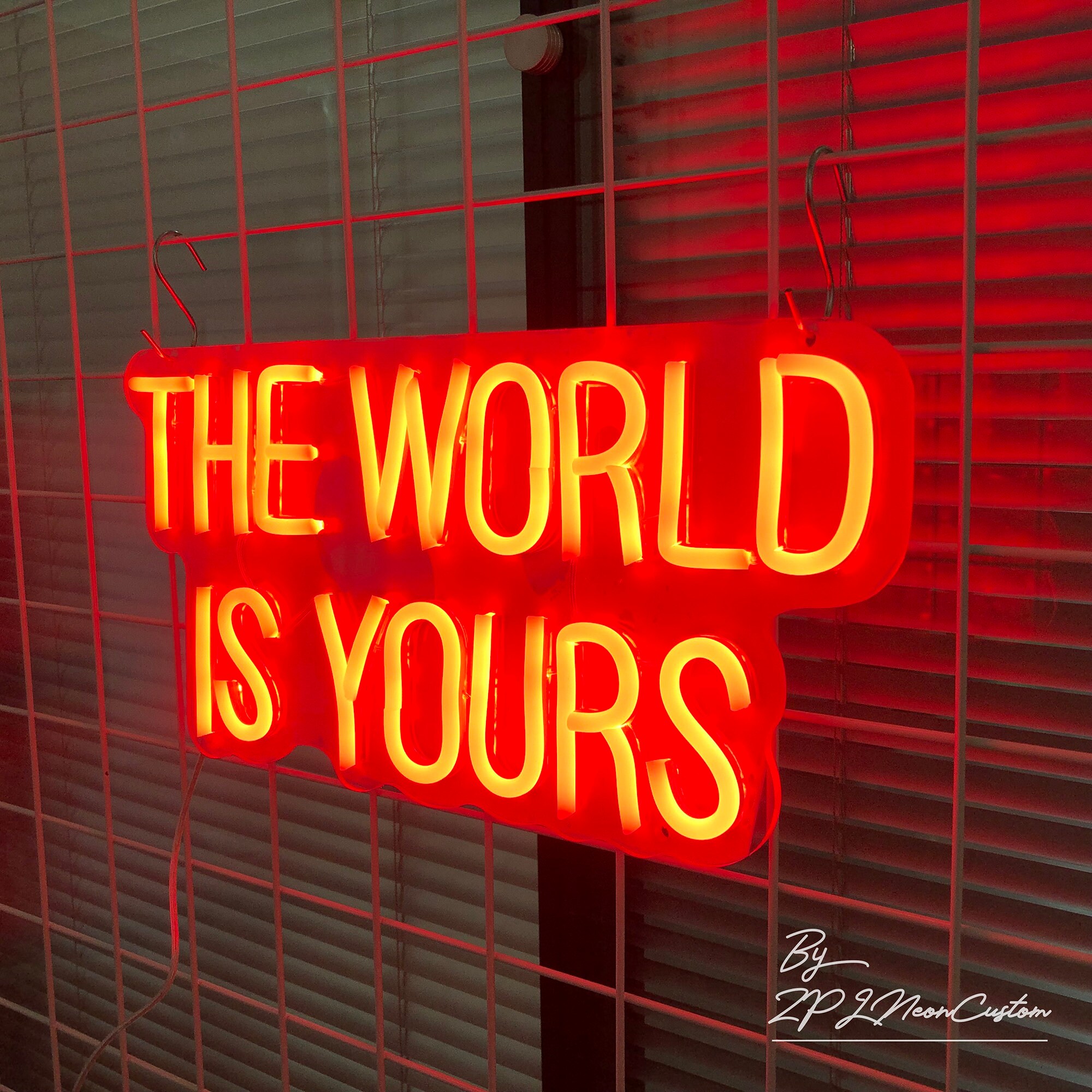 The WORLD IS YOURS Neon Sign Custom Neon Light Sign Led | Etsy