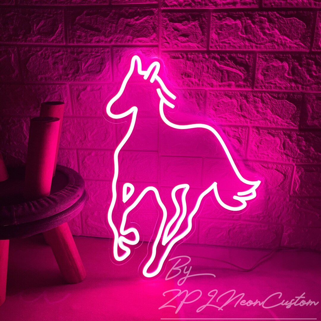 Horse Neon Sign Custom Animal Neon Sign Horse Led Light Bedroom Home ...