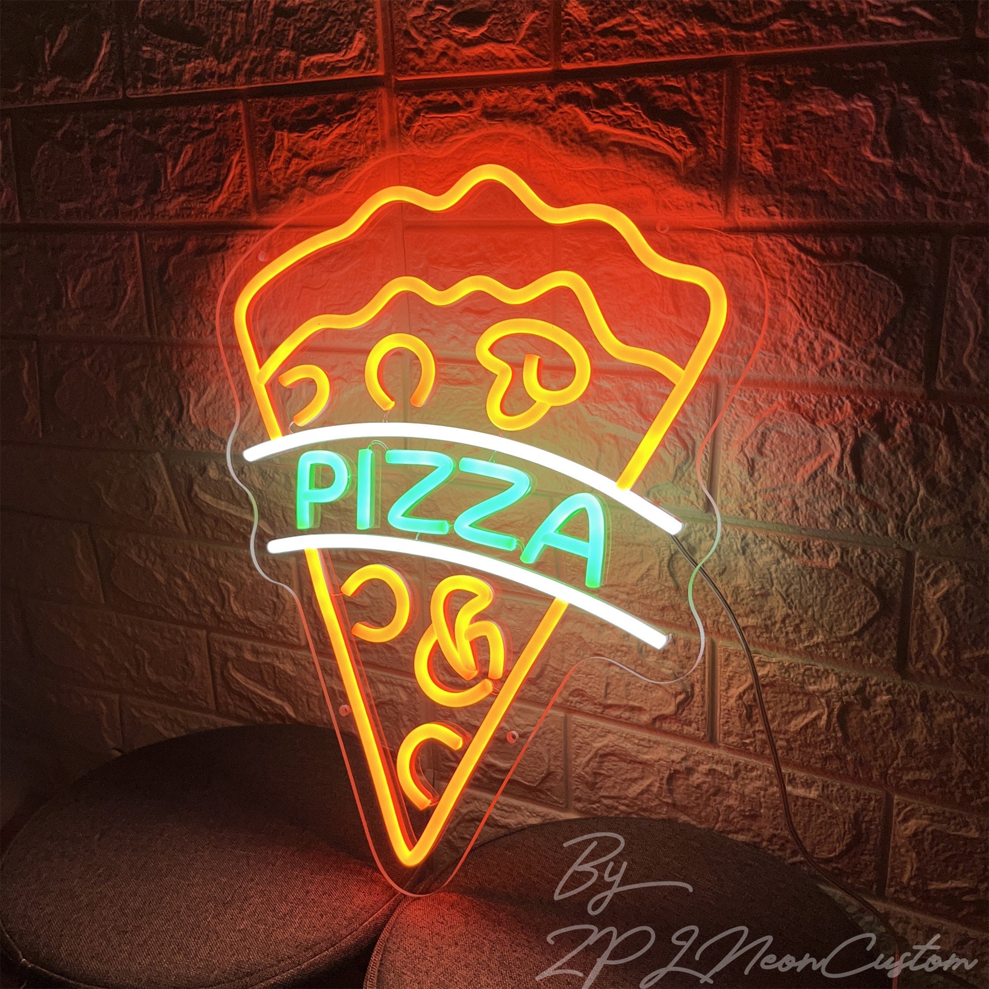 Custom Pizza Neon Sign, Restaurant Wall Decor LED Light - Etsy