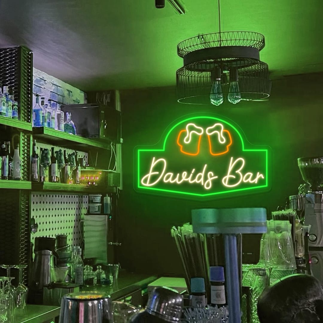 Custom Your Name Bar Neon Sign Custom Bar Sign Beer Led Neon Light Pub ...