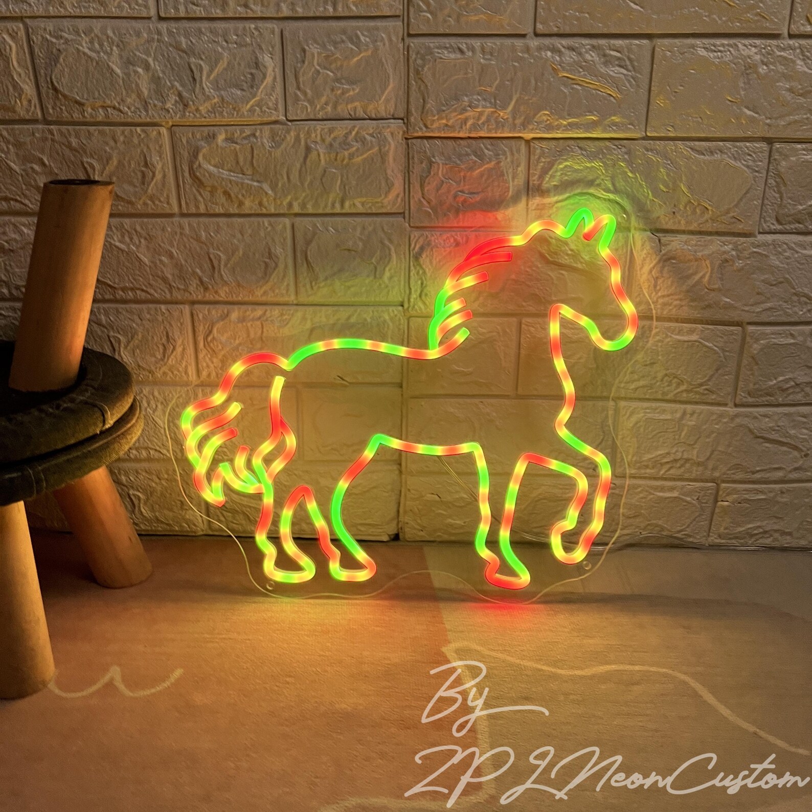 Custom Horse Neon Sign: Colorful LED Wall Decor - Etsy