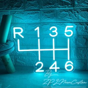 Car Gearbox Neon Sign, Speed Gear Auto Decor, Garage Wall Art - Etsy
