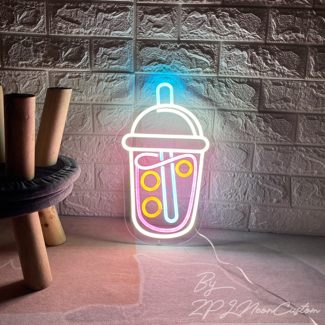 Custom Boba Tea LED Neon Sign: Milk Tea Shop Decor - Etsy