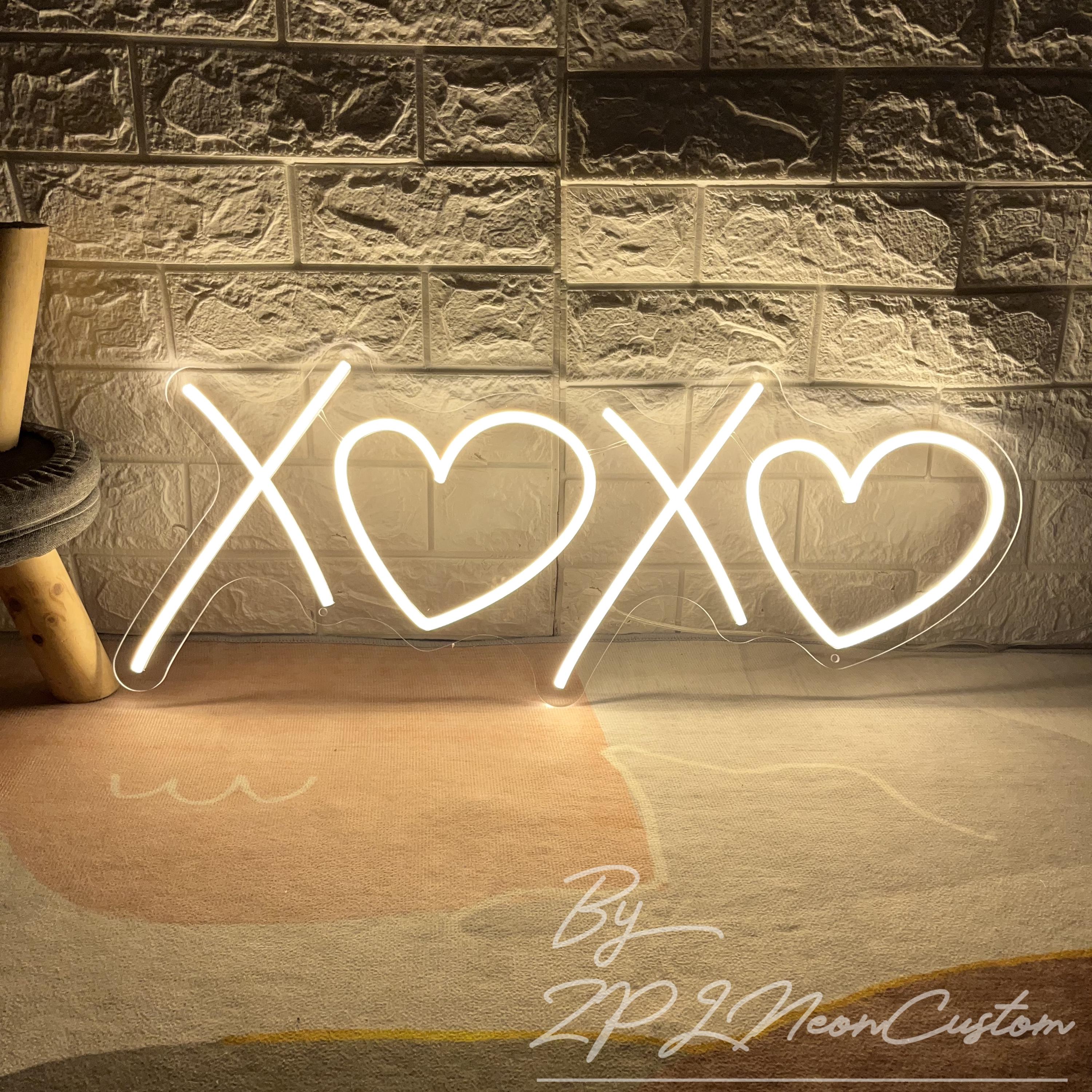 Custom XOXO Neon Sign, LED Love Light, Valentine's Day Decor - Etsy