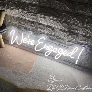 We're Engaged Neon Sign Custom Neon Sign Led Light Engagement Backdrop ...