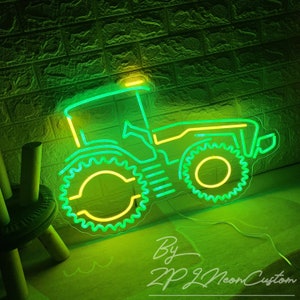 Tractor Neon Sign Custom Neon Sign Car Neon Sign Led Light Farm Decor ...