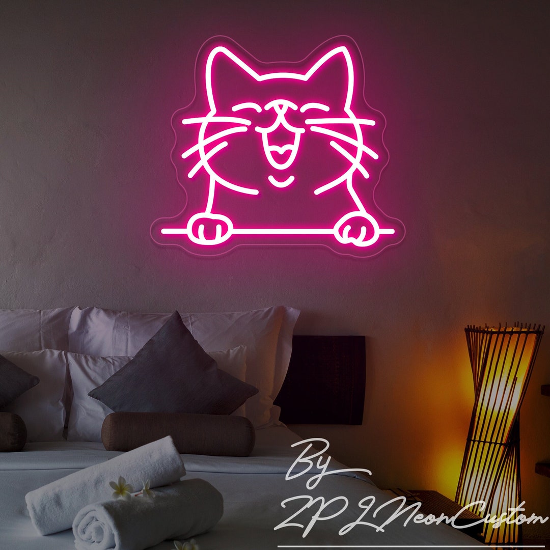Cat Neon Sign Custom Animals Neon Sign Pet Neon Sign Led Light Bedroom ...