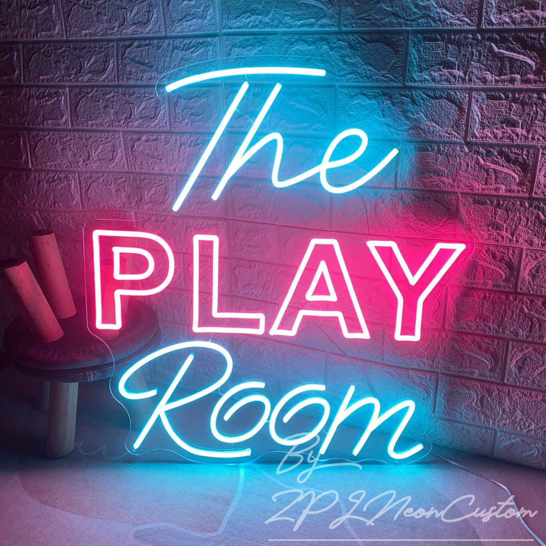 The Play Room Neon Sign Custom Gaming Neon Sign Bedroom LED Light Home ...