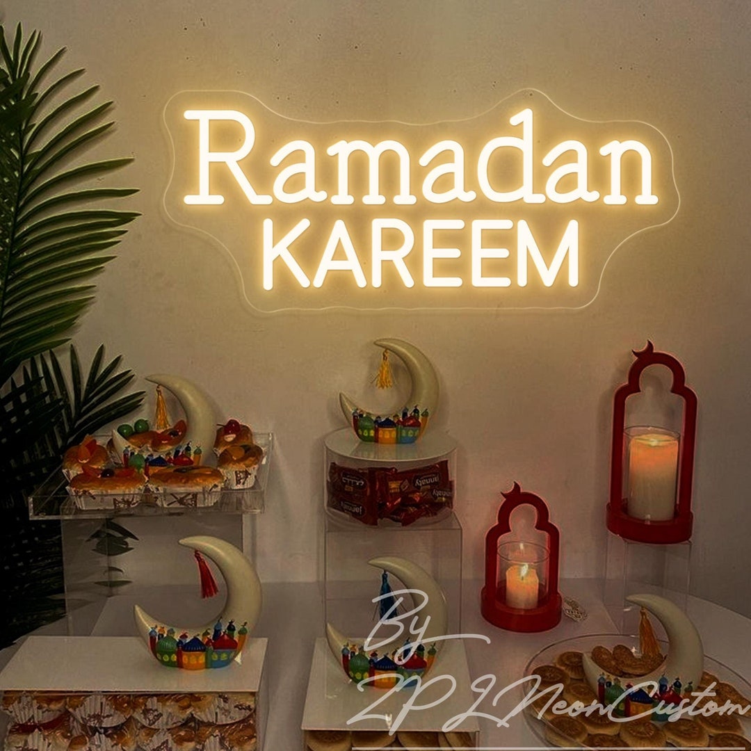 Ramadan Kareem Neon Sign Custom Neon Sign Eid Mubarak Led Neon Light ...