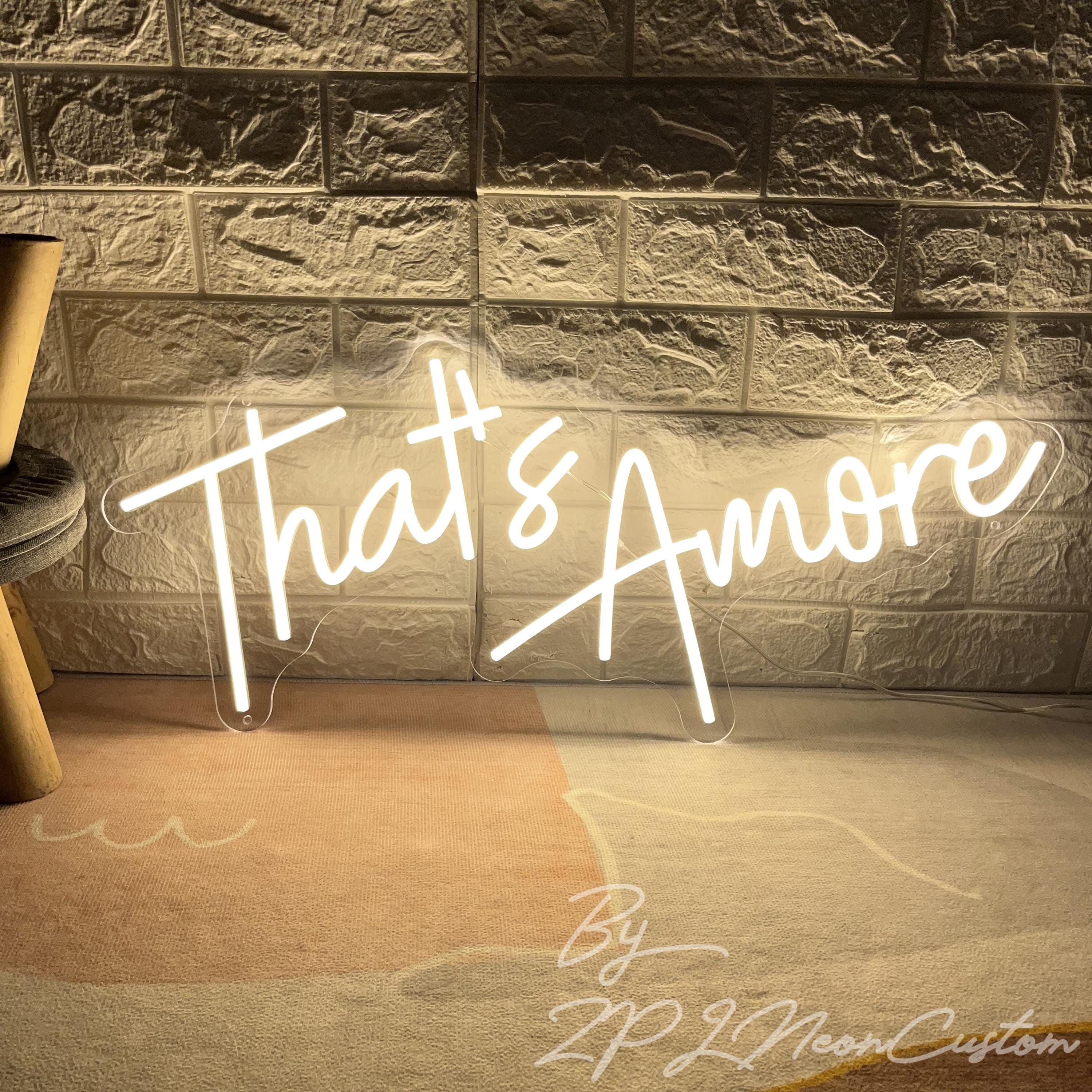 That's Amore Neon Sign, Custom Wedding Engagement Decor - Etsy