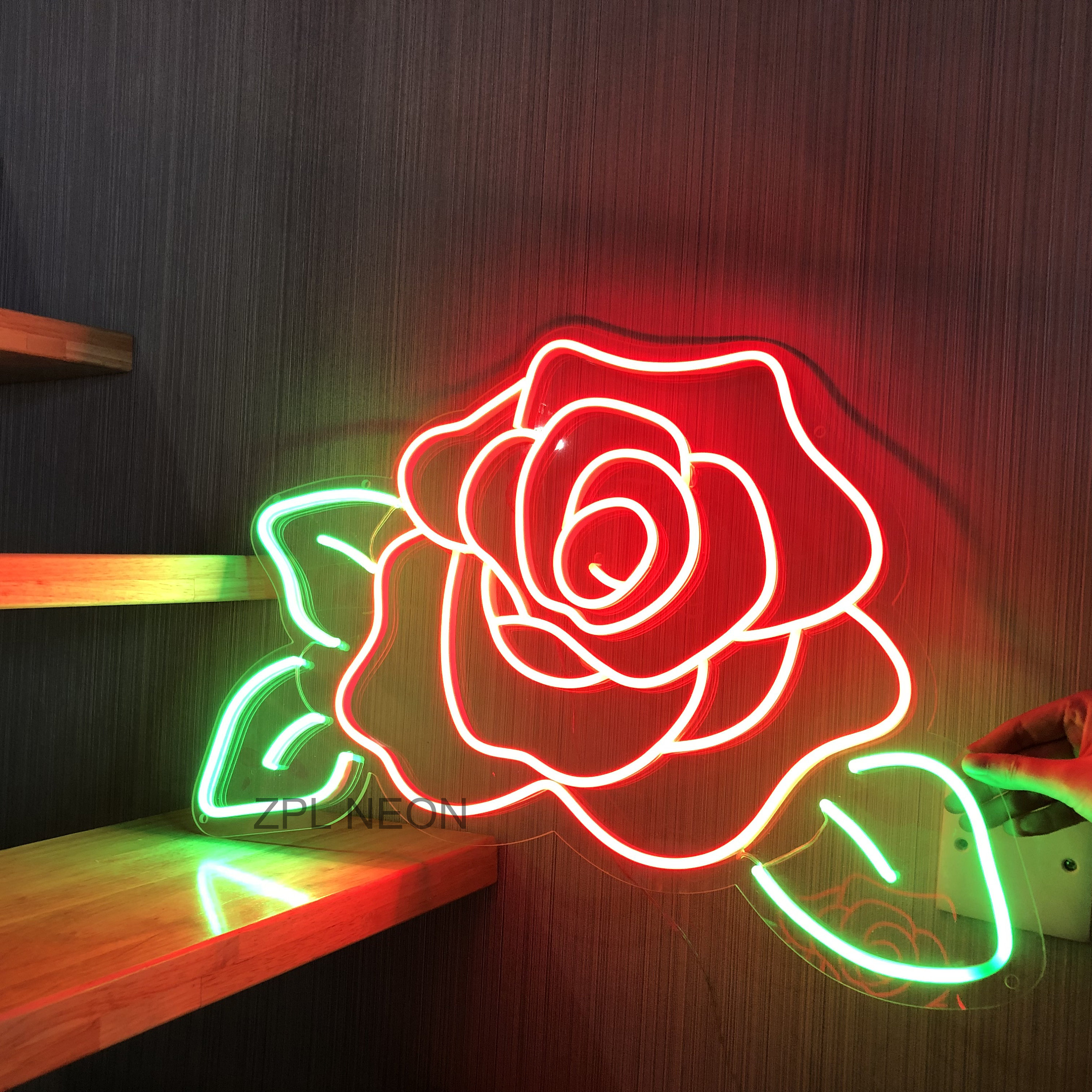 Custom Rose Neon Sign, Plants LED Light – Home, Shop Decor - Etsy