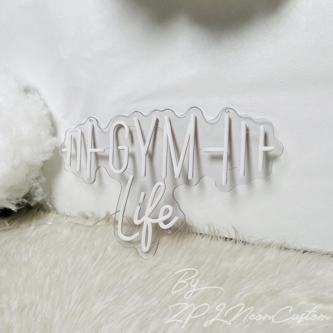 Gym Life Neon Sign: Barbell LED Light, Home Gym Decor - Etsy