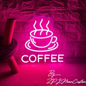Coffee Neon Sign Custom Neon Sign Coffee Led Light Coffee Cup Neon Sign ...