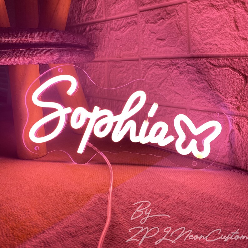 Custom Name Neon Sign: Personalized LED Wall Decor - Etsy