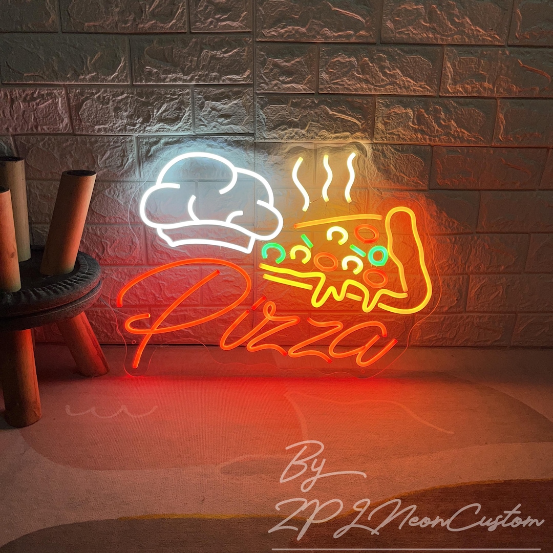 Pizza Neon Sign Custom Neon Sign Pizza Slice Led Neon Light Home Bar ...