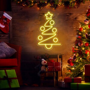 Christmas Tree Neon Sign Custom Christmas Led Neon Light Holidays Party ...