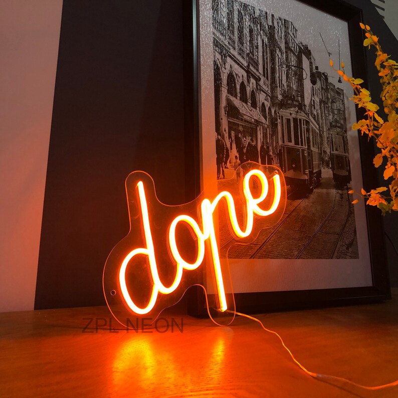 Dope Neon Sign LED Night Light Wall Decor Living Sign Custom | Etsy