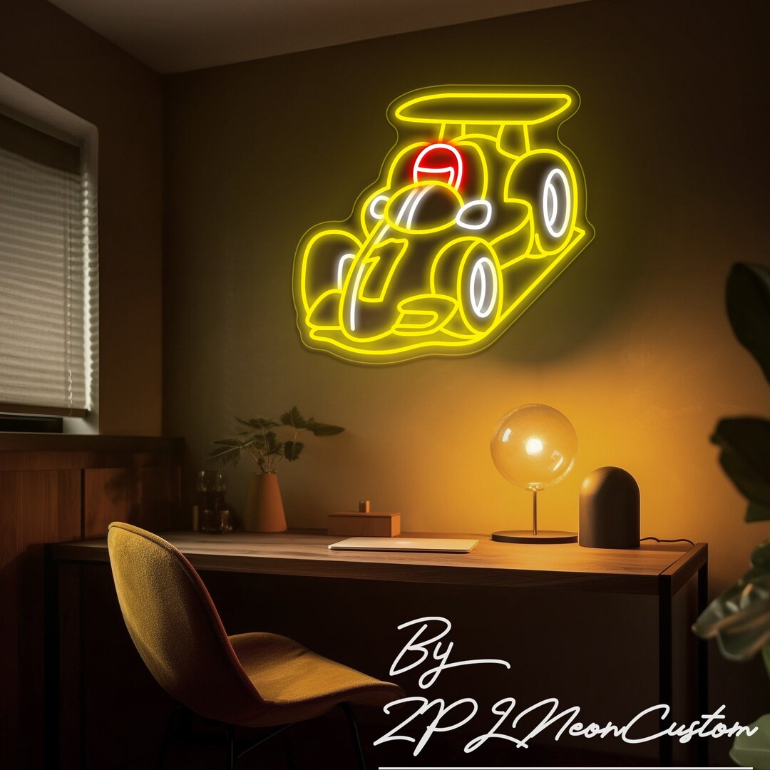 Race Car Neon Sign Custom Car Neon Sign Formula Racing Led Light ...