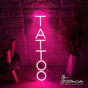 Tattoo Studio Neon Sign for Tattoo Shop Office Neon Light Sign Logo ...