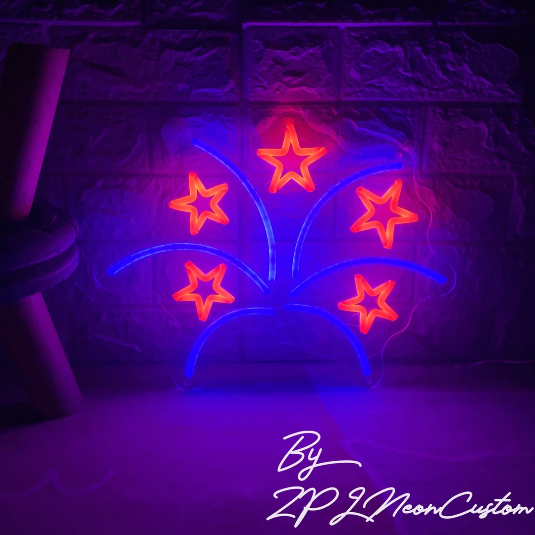 Fourth of July Neon Sign Custom Neon Sign Happy Independence Day Led ...
