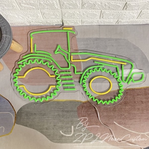 Tractor Neon Sign Custom Neon Sign Car Neon Sign Led Light Farm Decor ...