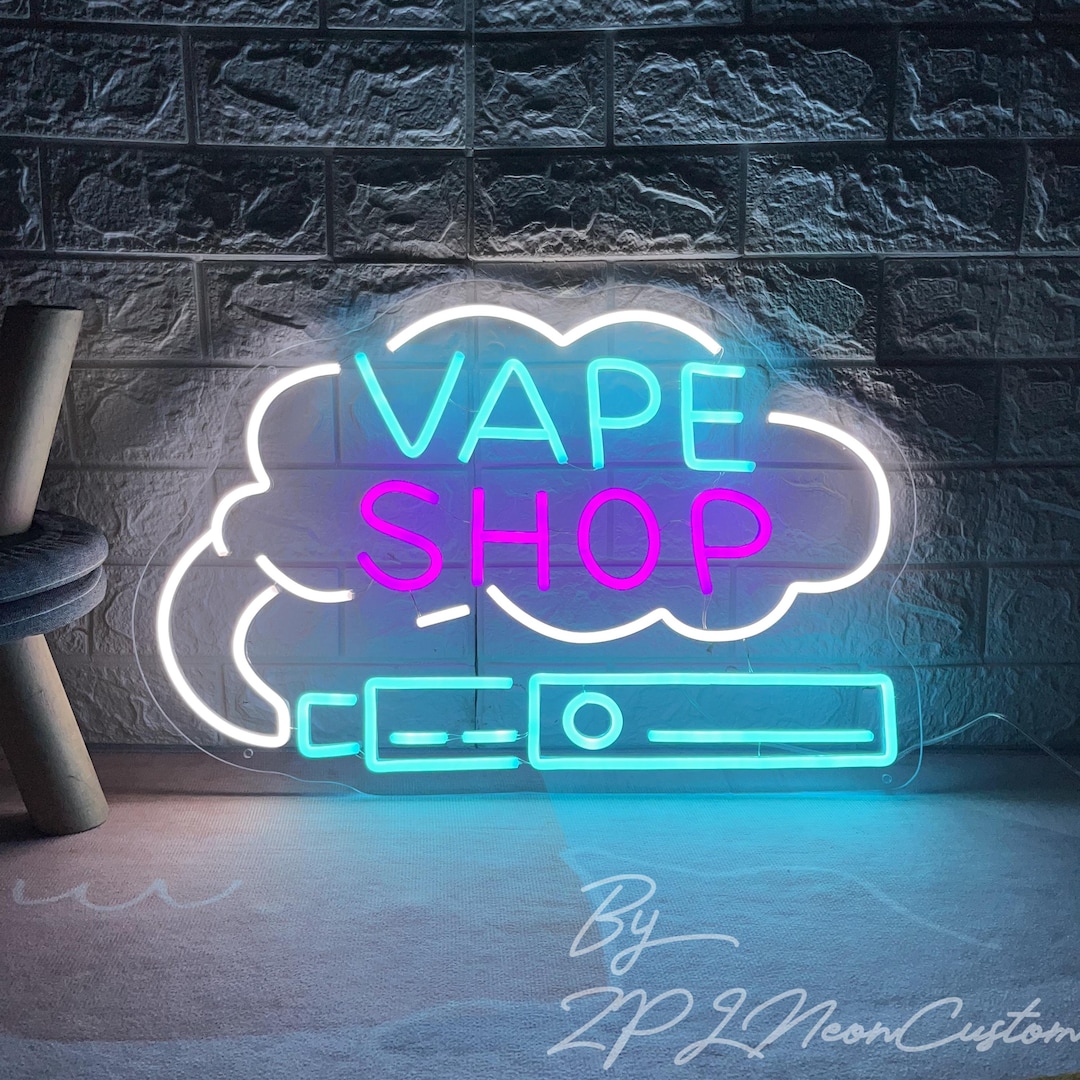 Vape Shop Neon Sign Custom Shop Neon Sign Open Shop Led Light Signage ...