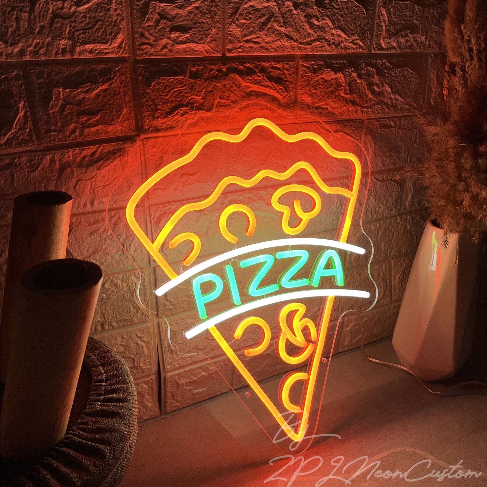 Custom Pizza Neon Sign, Restaurant Wall Decor Light - Etsy