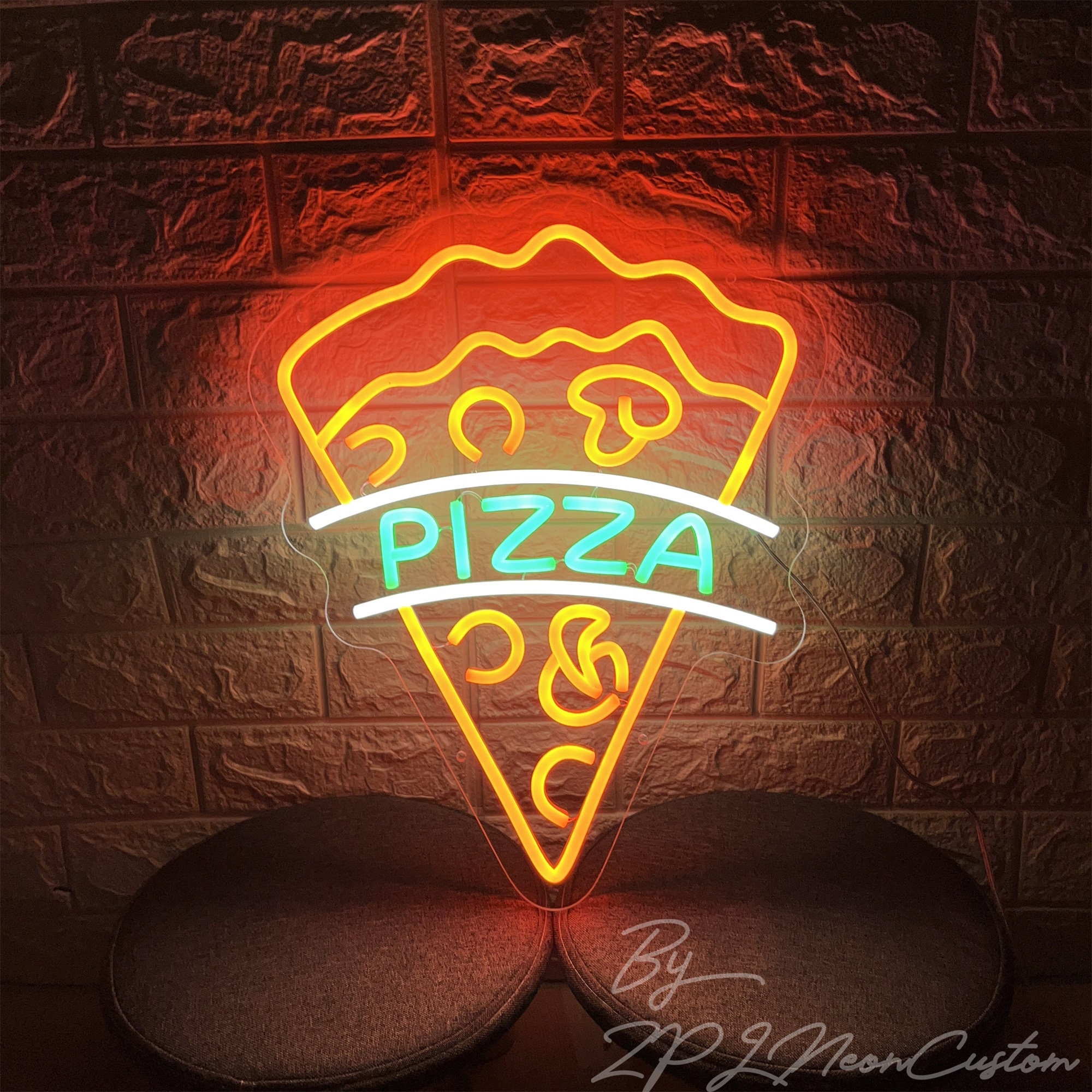 Custom Pizza Neon Sign, Restaurant Wall Decor Light - Etsy