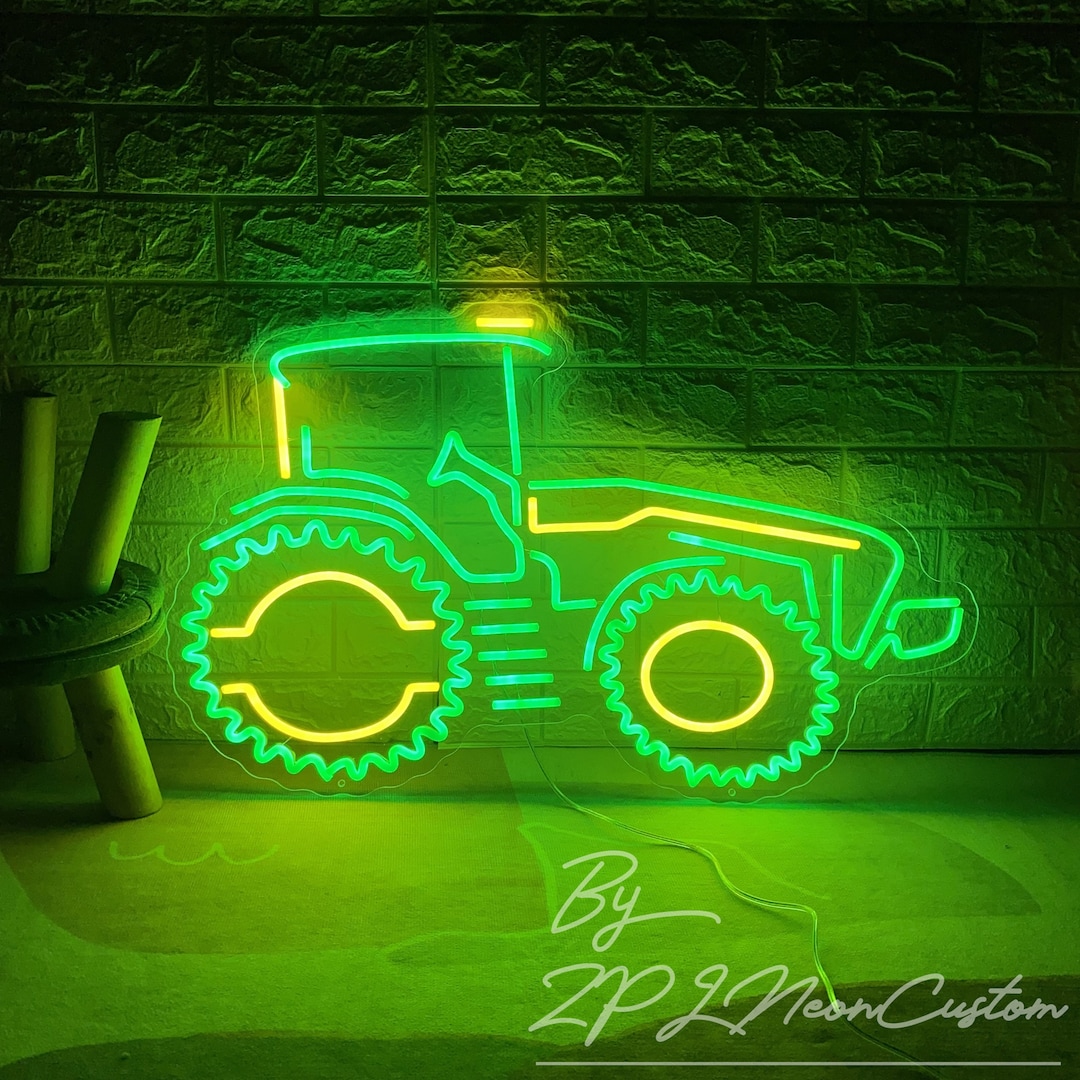 Tractor Neon Sign Custom Neon Sign Car Neon Sign Led Light Farm Decor ...