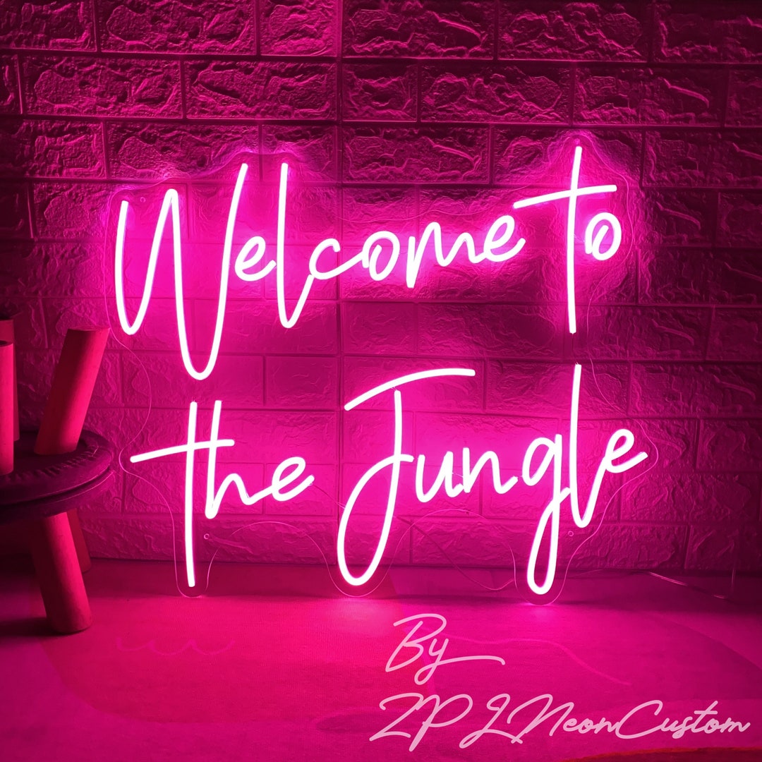 Welcome to the Jungle Neon Sign Custom Neon Sign Led Light Bedroom Home ...