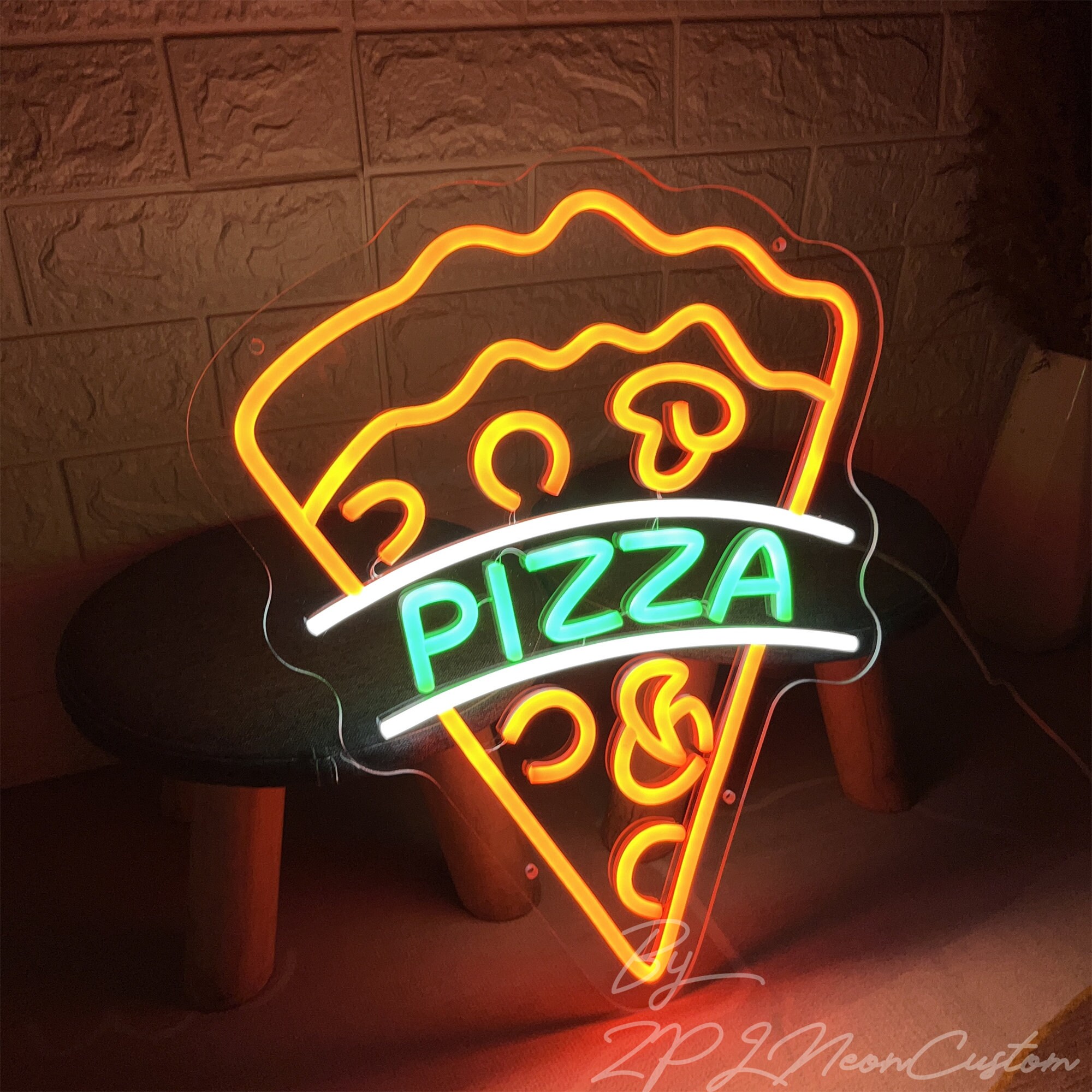 Custom Pizza Neon Sign, Restaurant Wall Decor Light - Etsy