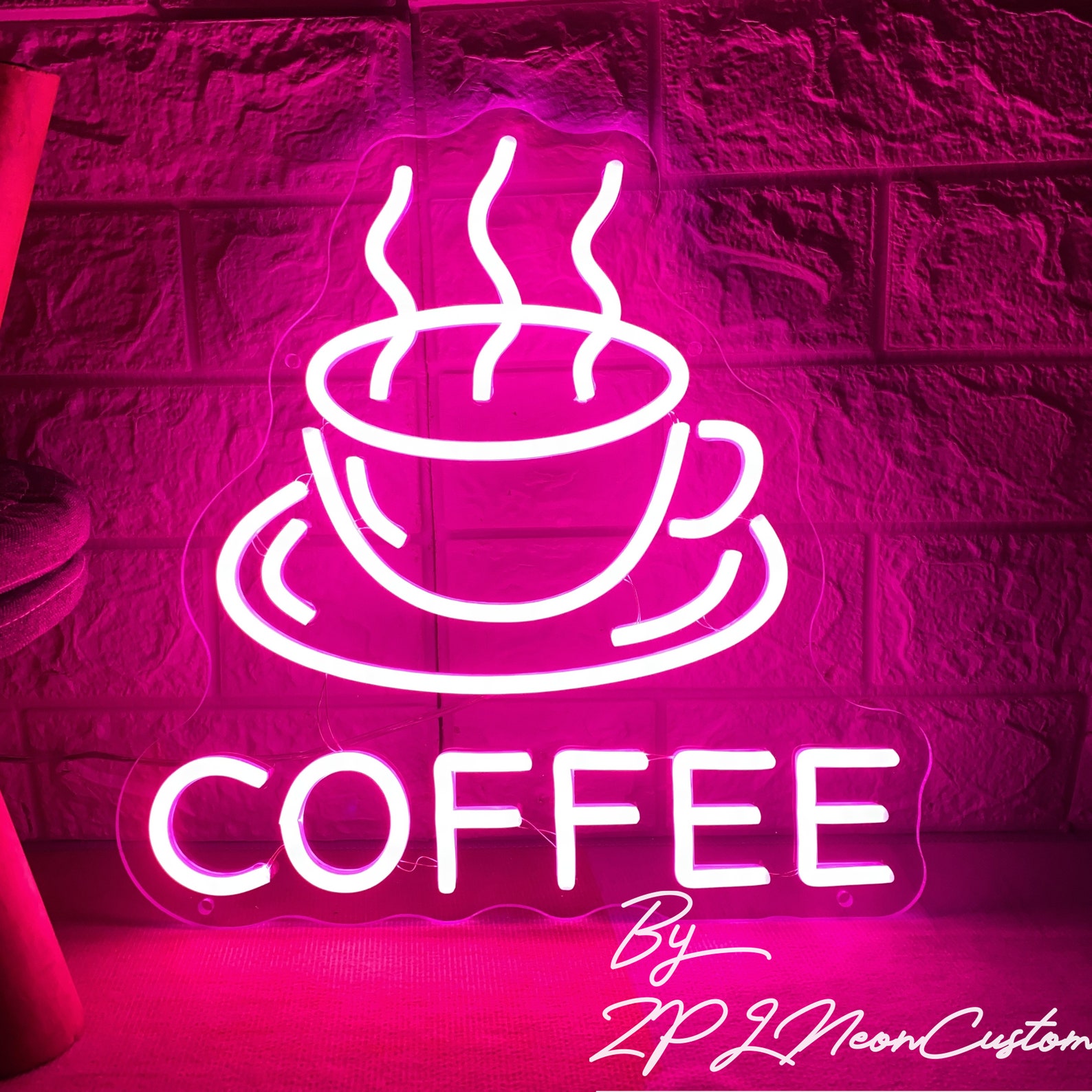 Coffee Cup Neon Sign, Cafe Bar Decor, Custom LED Light - Etsy
