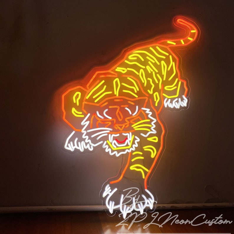 Custom Tiger Neon Sign, Custom Anima Neon Light,bedroom Wall Decor - Etsy