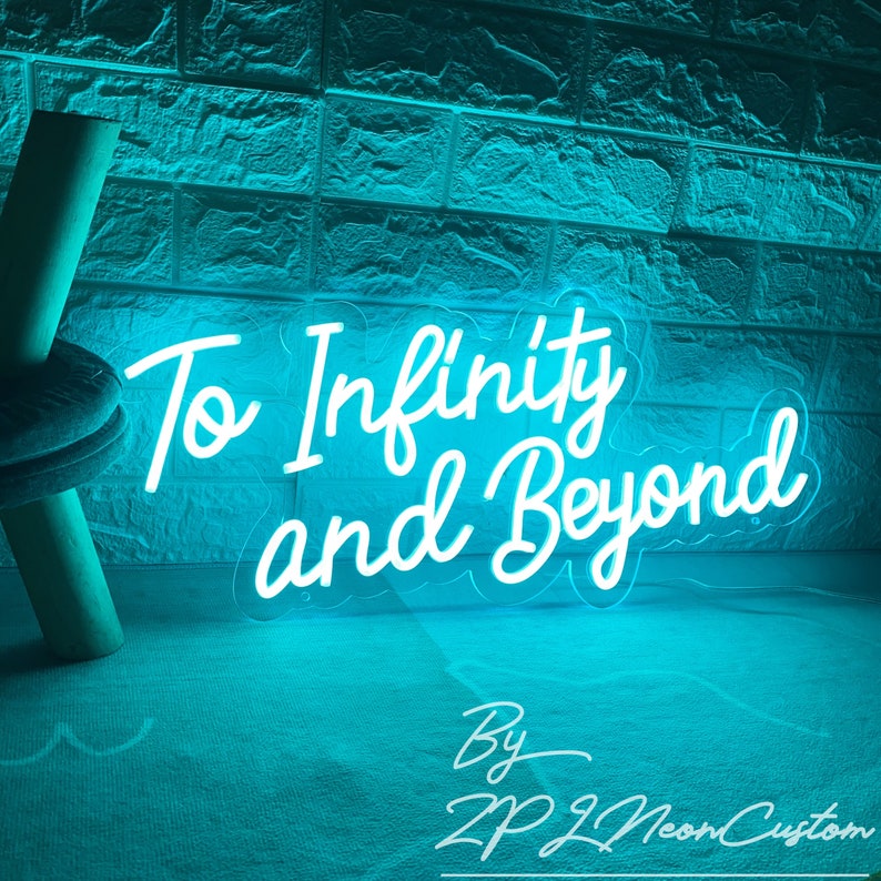 To Infinity and Beyond Neon Sign, Custom LED Wall Decor - Etsy