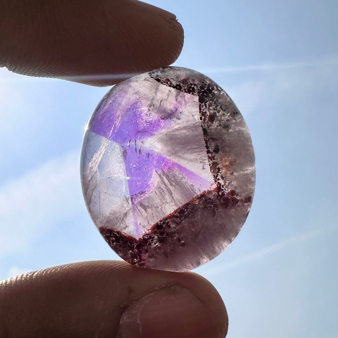 34 Cts, Natural Trapiche Amethyst Gemstone, Healing Crystal, Trapiche ...