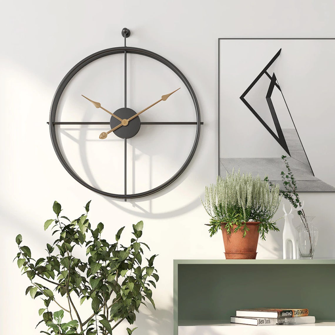 Minimalist Large Wall Clock wall clock decor design wall | Etsy Minimalist Large Wall Clock wall clock decor design wall | Etsy