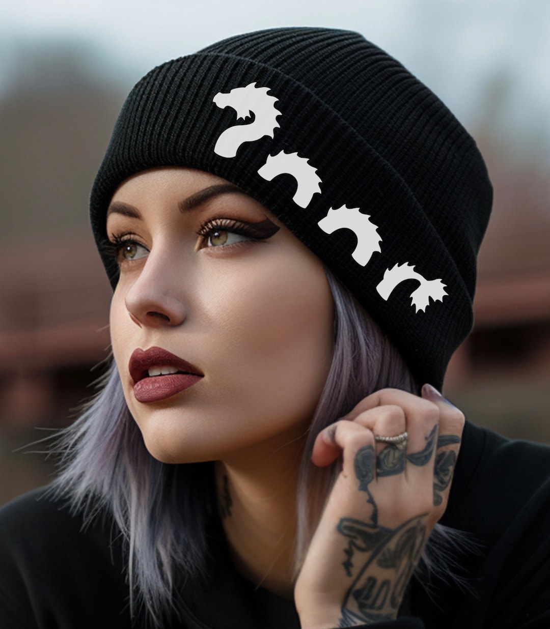 Sea Serpent Beanie | Sea Monster Skullie | Cryptid Gifts | Gifts for ...