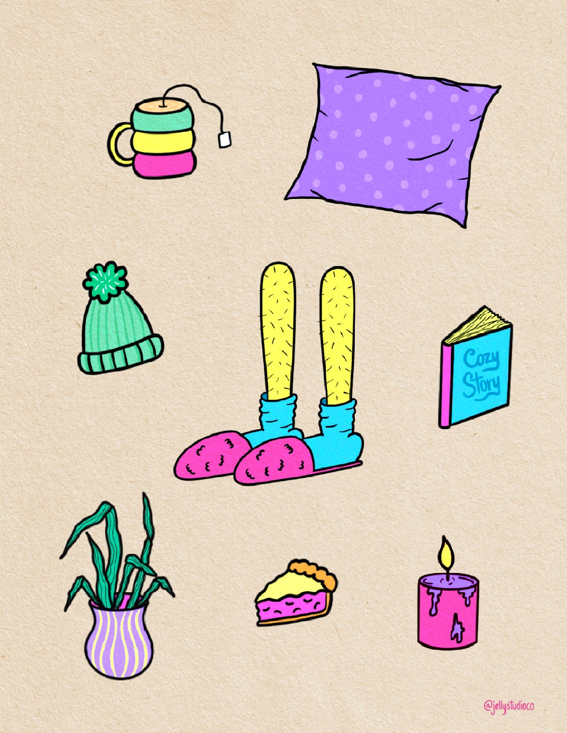 Cozy Things Art Print - Etsy