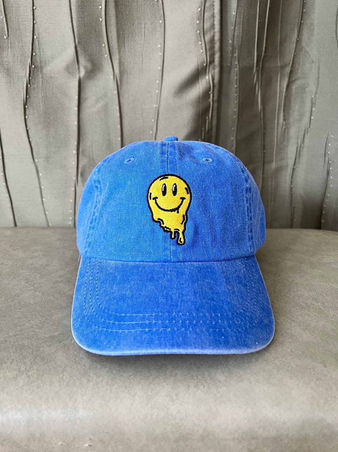 Smiley Face Embroidered Hat - Etsy