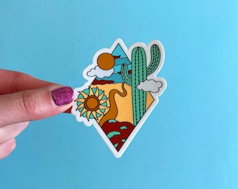 Cactus Sticker.cacti Sticker.saguaro Sticker.desert Sticker.nature ...